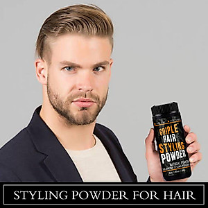 Hair Styling Natural Look Volumizing & Texturizing Hair Powder with Flexible Hold - 1.05oz Easy to Apply Texture Powder for Men, No Oil/Greasy/Residue