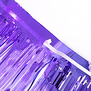 Purple Parade Float Fringe,Tinsel Streamers Banners,Tinsel Fringe Banners,for Party Decoration Parade Float Decorations Graduation Ceremony Decorations Festival Celebration,11.8 in x 9.8 ft,4pack