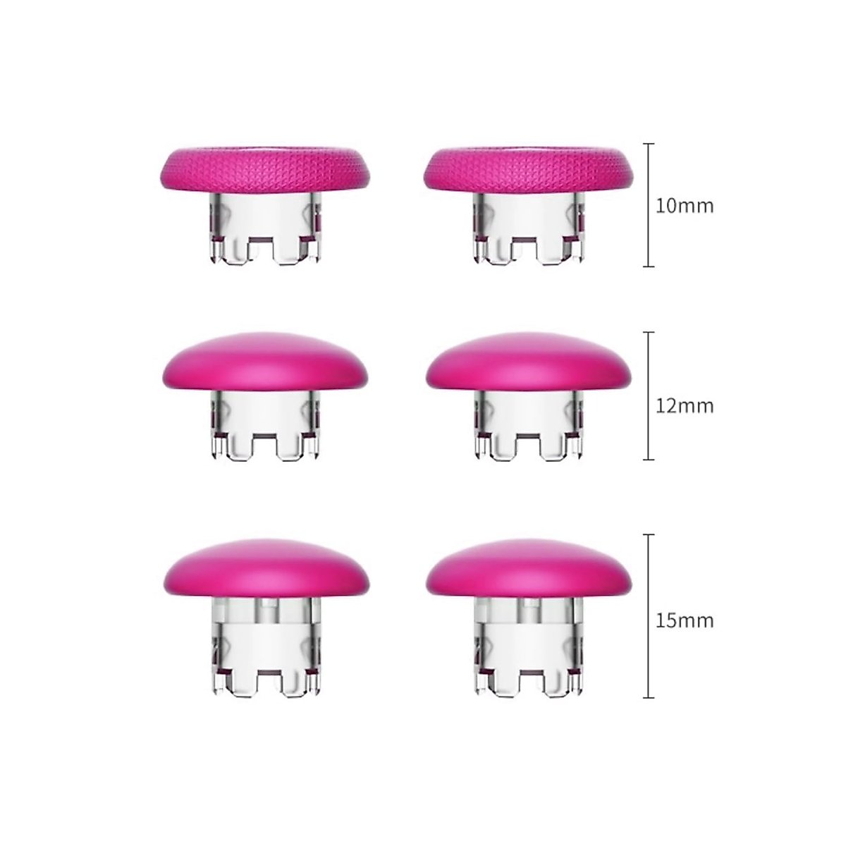 Jadebones 6 in 1 Swap Thumbsticks for PS5 Edge Controller (Red)