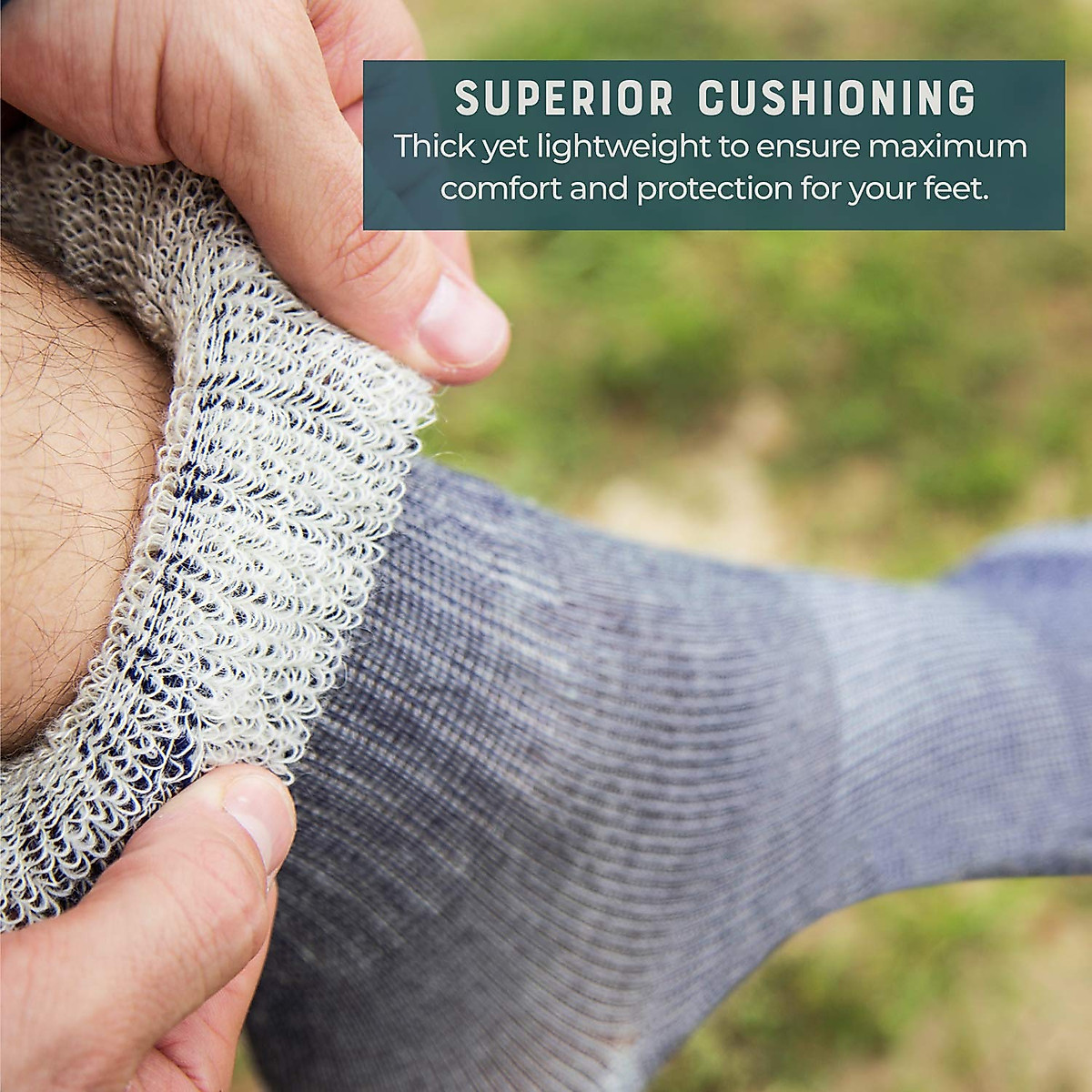 Merino Wool Hiking Socks for Men n Women - 3 Pairs