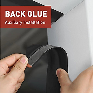 FOSLUOC Garage Door Seal Top and Sides Seal Strip Black 34 FT Adhesive Backed Rubber Weather Stripping Replacement Weatherproofing Universal Sealing