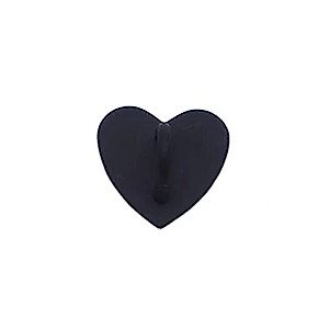 Adhesive Metal Heart Finger Ring Metal Phone Keychain Hooks, Phone Stand Holder Buckle Charms Clasp Accessories(Black)