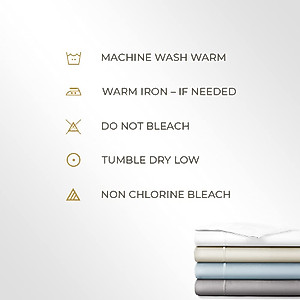 Westbrooke 500 Thread Count, 100% Cotton King Sheets Set - 4 Piece Long Staple Cotton Bedding with Sateen Weave - Soft, Luxury & Breathable Sheets Set with 15.5" Deep Pockets (White)