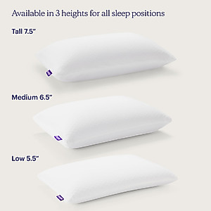 Purple Harmony Pillow - King Tall, Greatest Pillow Ever Invented, 360º Hex Grid & Talalay Latex Core - No Pressure Support, Stays Cool, Luxurious Comfort