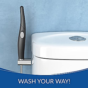 Bio Bidet 7ZPEARLHCB Toilet Attachment Kit for Posterior & Feminine Wash | Pearl Handheld Sprayer, Black