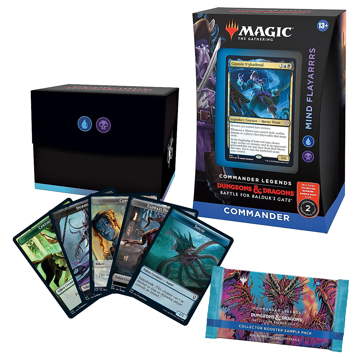 Magic: The Gathering Commander Legends: Battle for Baldur’s Gate Commander Deck – Mind Flayarrrs + Collector Booster Sample Pack