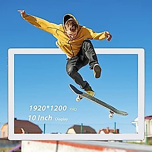 Tablet with Keyboard, 10.1" Octa-Core, Android 10 Tablet Google GMS Certified,4GB RAM, 128GB Storage, 1920x1200 FHD Display, 60Hz Screen Rate, 13MP Rear Camera,5G WiFi, Bluetooth5.0, LMNBBS，Gold