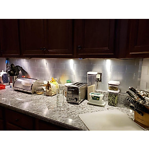 Art3d 32-Piece Peel and Stick Backsplash Tiles, Brushed Metal Subway Backsplash Tile for Kitchen (3"x6", Silver)