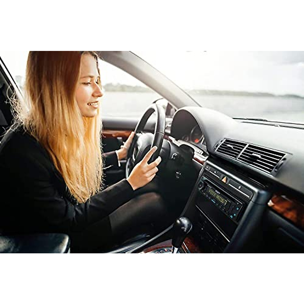 Sony MEX-N5300BT 1-DIN CD Car Stereo & SiriusXM Tuner Bundle. Radio with Bluetooth, AM/FM, Plays FLAC Files, 3 Pre-Amp Outputs, Two Zone Color Illumination. Voice Control for Android, Siri Eyes Free