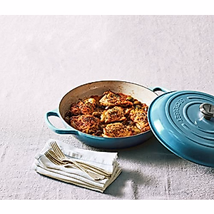Le Creuset Enameled Cast Iron Signature Braiser, 3.5 qt., Caribbean