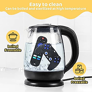 THOOKE Remote Teether for Baby, 2Pcs Silicone Teething Toys for Infant Toddler 0-12 Months, Game Control Chew Gel Gifts for Newborn Kids/Boy/Girl, BPA Free Freezable Relief Molars Gums Pain