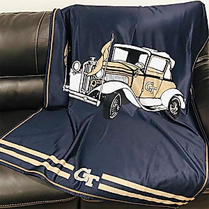 Vive La Fete College Blanket, Officially Licensed JMU, James Madison University Dukes, Warm & Lightweight Throw Measuring 40" X 58" from