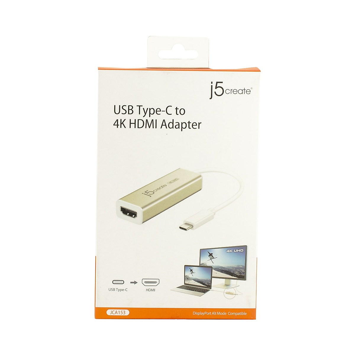 j5create USB Type-C to 4K HDMI Adapter JCA153 / 4K @60 Hz/for MacBook, Chromebook, Type C Laptops
