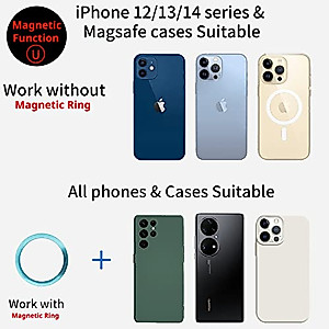HAFOKO Magnetic Smartphone CapGrip Camera Cell Phone Handle Grip Photo 10W Wireless Charging Stand Phone Holder with Bluetooth Wireless Remote Control Compatible for iPhone Samsung Video Shooting