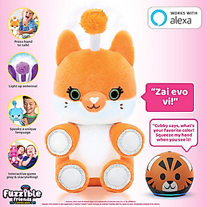 Fuzzible Friends Cubby The Fox Plush Light Up Toy – Works with Compatible Amazon Echo Devices for Interactive Activities and Sounds – Amazon Exclusive