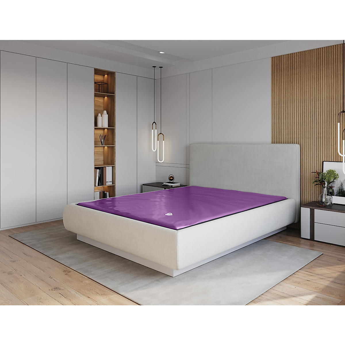 The Bedroom Store SEMI-WAVELESS 30%, Waterbed Mattress Bundle, Includes Fill & Drain Kit, 8oz. Water Conditioner and Stand-Up Liner, Heavy Duty Vinyl