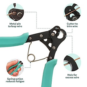 Vintaj 1-Step Looper Pliers, 1.5mm, 18-26g Craft Wire, Instantly Create Consistent Loops for Rosaries, Earrings, Bracelets, Necklaces and Wire Jewelry in One Step