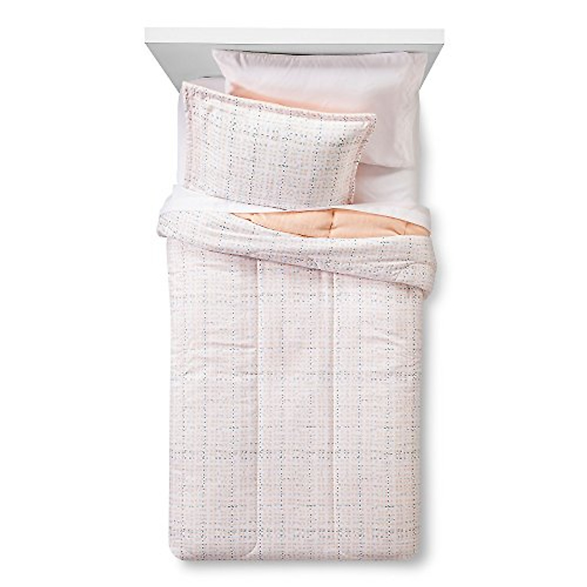 Room Essentials 5 Piece Bed Set (coral,teal,green/white design)