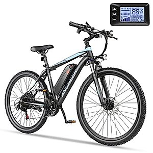 ANCHEER Electric Bike/Electric Mountain Bike 500W 26'' Commuter Ebike, Electric Bicycle with Removable 48V-7.8Ah Battery and LCD-Display