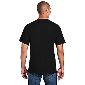 Fruit of the Loom Men's Pocket Crew Neck T-Shirt (Pack of 4), Black, X-Large