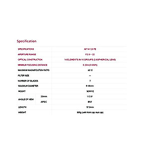Samyang SY14MAE-N 14mm F2.8 Ultra Wide Angle Lens for Nikon AE