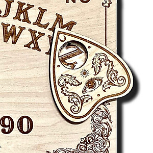 Planchette Only - Wooden Spirit Board - Spirit Board - Handmade Talking Spirit Board with Wooden Planchette - Handmade Wooden Premium Quality Talking Board (All Seeing Eye Planchette)