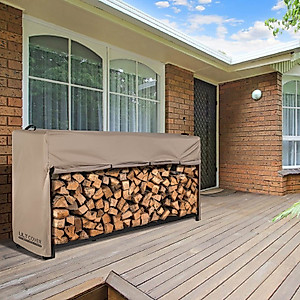 ULTCOVER Waterproof Firewood Racks Cover 8 Feet Heavy Duty Outdoor Logs Holder Stand Cover