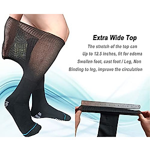 2 Pairs Replacement Sock Liner for Orthopedic Walking boot Air Cam Walkers, Cast Socks Under Air Cast Brace Surgical Broken Leg Toe Fracture boot