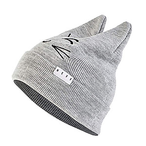 Neff Womens Kitty Cat Beanie, Grey Heather One Size
