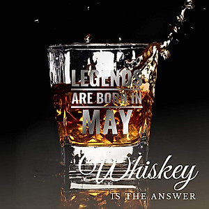 Onebttl Funny Birthday Gifts for Men&Him, Father's Day Gifts for Dad, Dad Gifts from Daughter/Son–Birthday Whiskey Glass for Boyfriend, Best Friends, Coworkers, Husband, Brother, Uncle, Boss - May