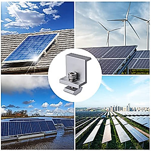 SAVITA 12pcs Solar Panel Bracket, Aluminum Solar End Clamp PV Mounting Bracket Solar Panel Z Clips for Mounting Solar Panels (35mm)