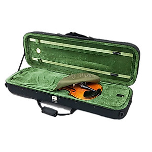 SKY 4/4 Full Size Professional Oblong Shape Lightweight Violin Hard Case with Hygrometer