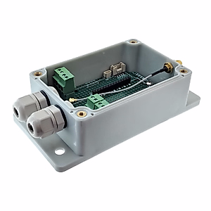 qBox AMC DIY IOT Enclosure Kit (One SMA), IOT Enclosure for Arduino MKR ESP32 Cellular LoRa WiFi Board, Waterproof IP65 Enclosure with Glands, prototyping PCB, connectors Set and SMA