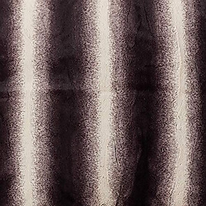 Fennco Styles Wilma Collection Country Faux Rabbit Fur Palette 28 x 28 Inch Throw Pillow Cover – Black Euro Pillow Case for Couch, Bedroom and Living Room Décor