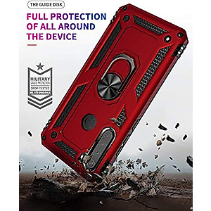 YaHan for Xiaomi Redmi Note 9S/Redmi Note 9 Pro Case,360 Degree Rotating Ring Kickstand Hybrid Heavy Duty Dual Layer Shockproof Defender Hard Back Case with Tempered Glass Screen Protector,Black