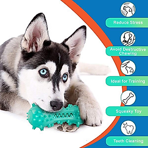 CERISURIO Toothbrush Dog Chew Toy, Stick Bone for Dog Teeth Cleaning, Tooth Brushing, Teething Chew Toys, Dental Oral Care for Small, Medium and Large Dogs(Blue)