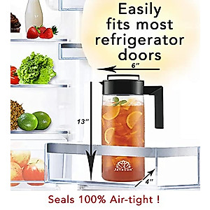 JavaSun Deluxe Iced Tea Maker, Large 2 quarts, Pitcher, Iced Tea Jug, BPA Free