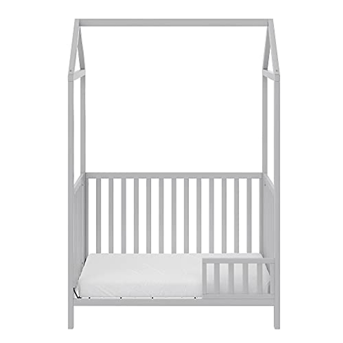 Little Seeds Rowan Valley Skyler 3-in-1 Convertible Crib with Canopy, Dove Gray