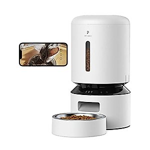 PETLIBRO Automatic Cat Food Dispenser with Camera, 1080P HD Video with Night Vision, 5G WiFi Automatic Cat Feeder with APP 2 Way Audio, Motion & Sound Alerts Pet Feeder for Cat & Dog Single Tray
