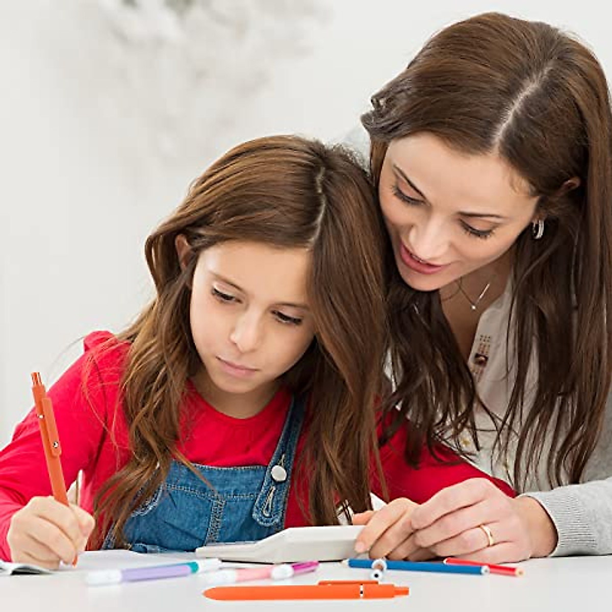 Cobee® Retractable Gel Ink Pens, 0.5mm Ballpoint Pen Cute Rollerball Pen Smooth Writing Ball Point Pen Black Ink Gel Pen for School Office 5PCS(Orange)