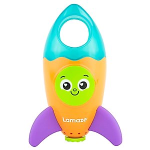 LAMAZE Blast Off Water Rocket Space Ship Toddler Sensory Bath Tub and Swimming Pool Toy, Multi