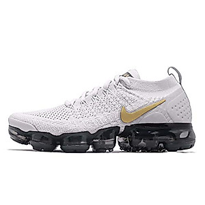 Nike Womens Air Vapormax Flyknit 2 Running Trainers 942843 Sneakers Shoes (UK 7 US 9.5 EU 41, vast Grey Metallic Gold 010)