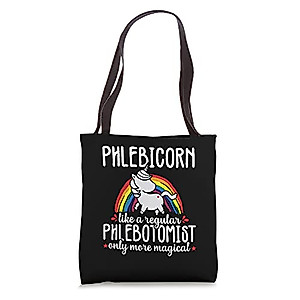Funny Unicorn Phlebotomist Phlebotomy technician Nurse RN Tote Bag