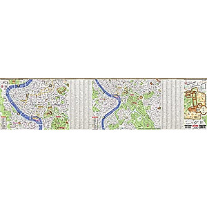 StreetSmart® Rome Map by VanDam –– Laminated, pocket sized City Center folding street and subway map to Rome, Italy with all attractions, museums, ... ... (English, Italian and German Edition)