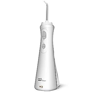 Waterpik Cordless Plus Water Flosser with 4 Flossing Tips, Rechargeable and Portable for Travel and Home, ADA Accepted, White WP-450