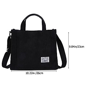 Abaodam Tote Bag for Women, Satchel Bag Handbag Crossbody Bag, Black