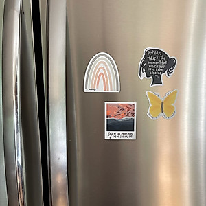 Swaygirls Christian magnets | Religious magnets | Christian faith fridge magnets | Bible verse quote magnets | Yellow butterfly Psalm 118:6 do not fear