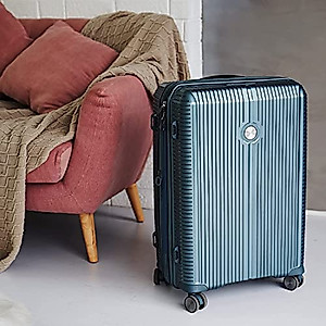 Verage 2 piece Luggage Sets,Expandable Hardside Suitcase with Spinner Wheels Luggage for Travel,TSA Approved (20/24-Inch, Bluish Green)