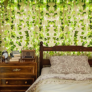 joyhalo 24 Pack 176Ft Fake Vines for Room Decor, Ivy Leaves Garland Greenery for Bedroom Decor, Aesthetic Hanging Vines for Wall Decor