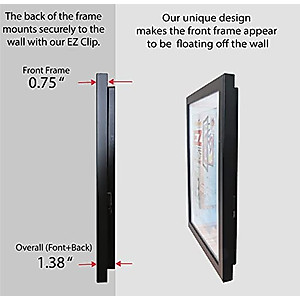 Li'l DAVINCI Art Frames: front-opening, EZ Store wooden frames that allow you to hold up to 50 items in each! (Black, for 8.5 x 11 items)